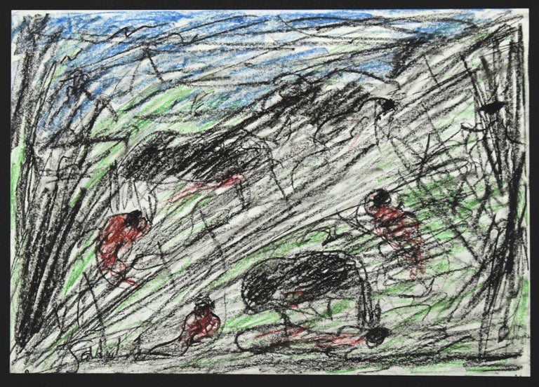 Nazareno Gattamenata - Roman Landscape - Original Oil Pastels by ...