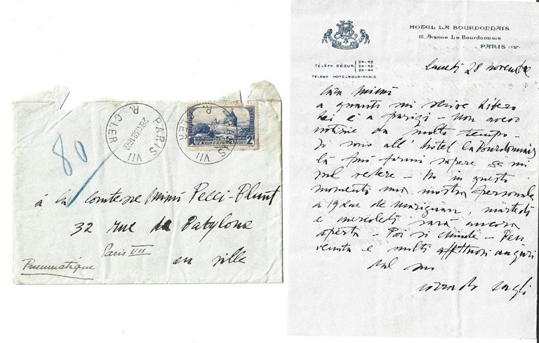 Corrado Cagli - Autograph Invitation Letter by Corrado Cagli - 1938 at ...