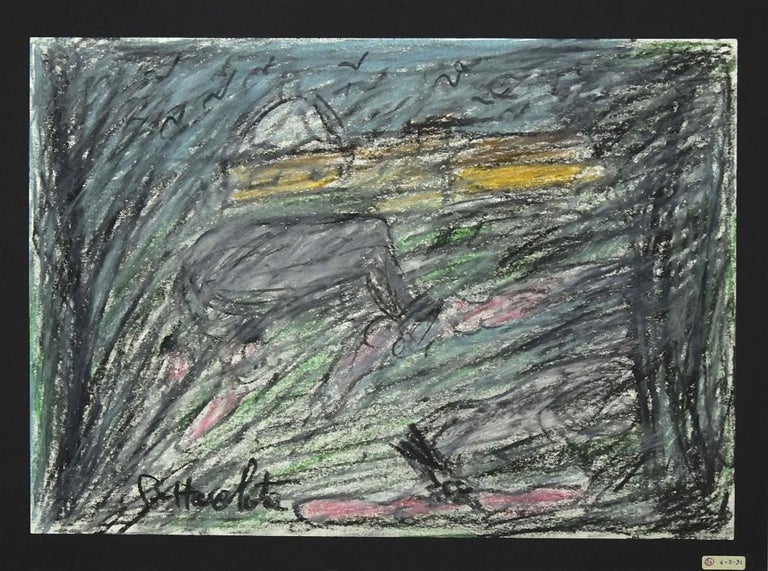Nazareno Gattamenata - Landscape - Original Oil Pastels on Paper by ...