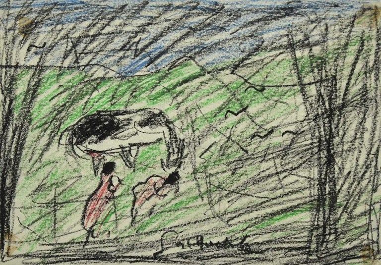 Nazareno Gattamenata - Greening Landscape - Original Drawing by ...