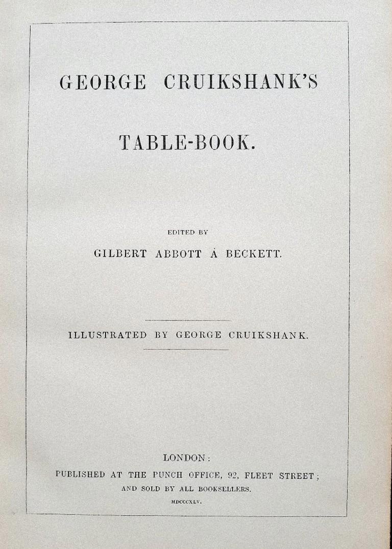 George Cruikshank - George Cruikshank’s Table Book - Rare Book ...
