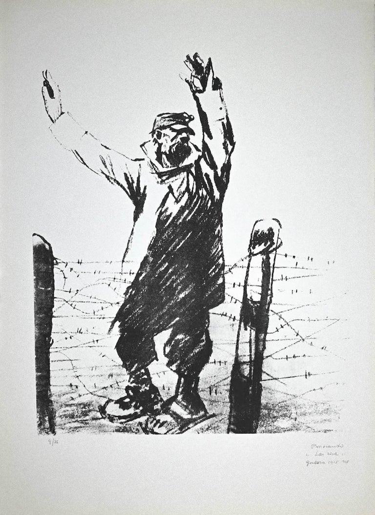 Pietro Morando - The Surrender - Original Lithograph by Pietro Morando ...