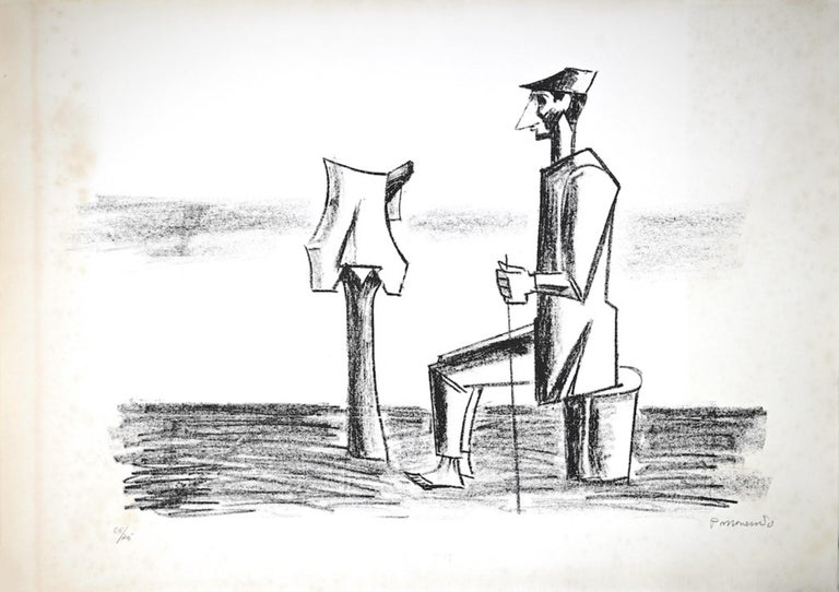 Pietro Morando - The Scarecrow - Original Lithograph by Pietro Morando ...