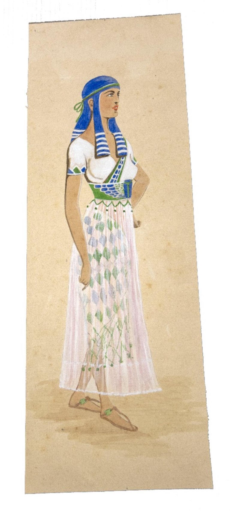 Unknown - Costume for Aida - Original Tempera and Watercolor - 1920s ...