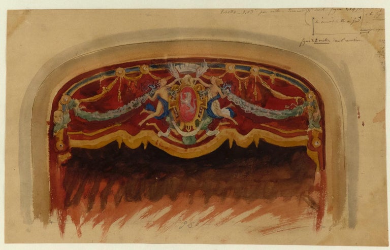 Auguste Leroux - Scenography - Original Watercolour Drawing by Auguste ...
