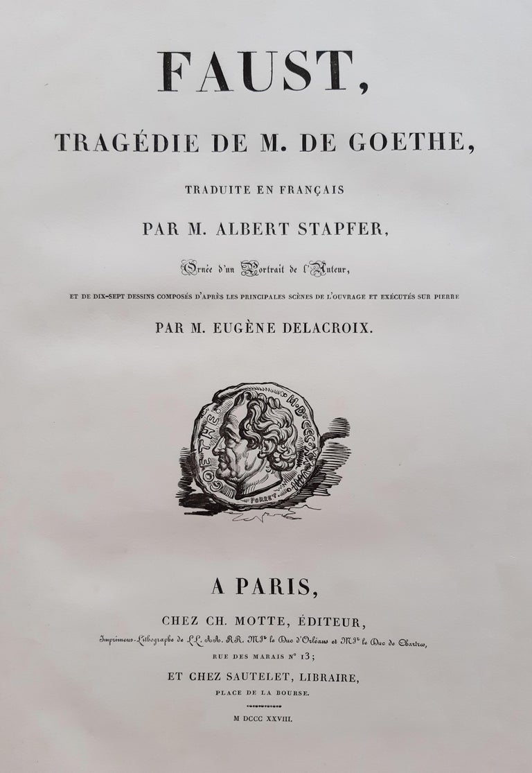 Eugène Delacroix - Faust - Original Lithographs by E. Delacroix - 1828 ...