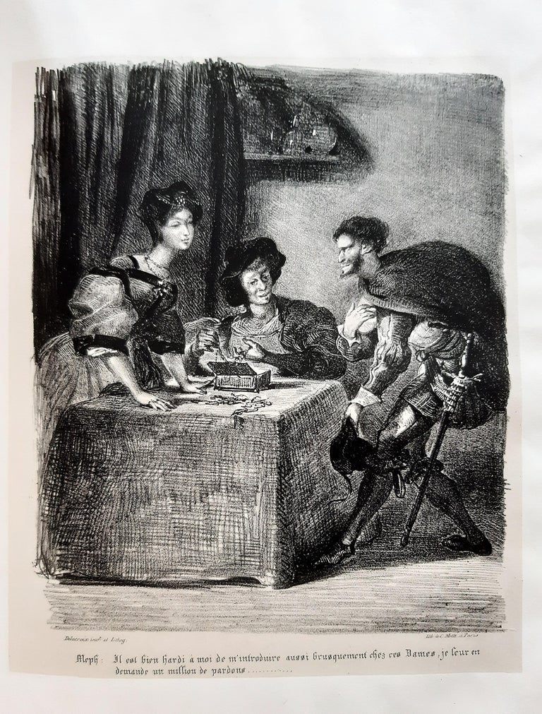 Eugène Delacroix - Faust - Original Lithographs by E. Delacroix - 1828 For Sale at 1stDibs