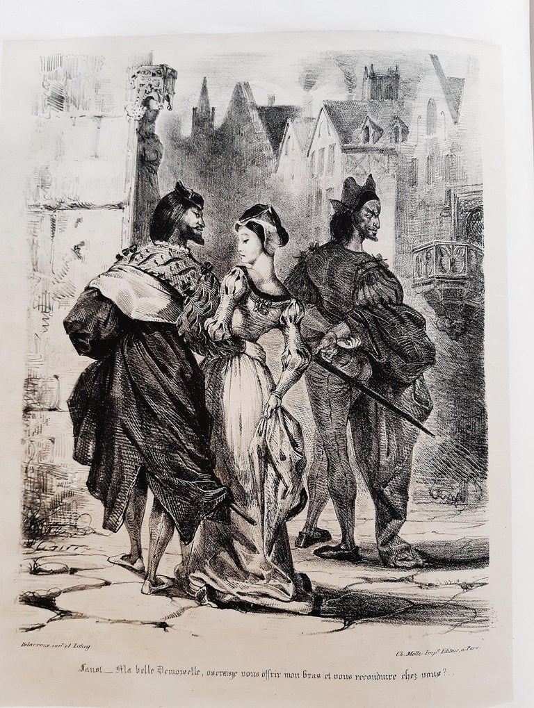 Eugène Delacroix - Faust - Original Lithographs by E. Delacroix - 1828 For Sale at 1stDibs