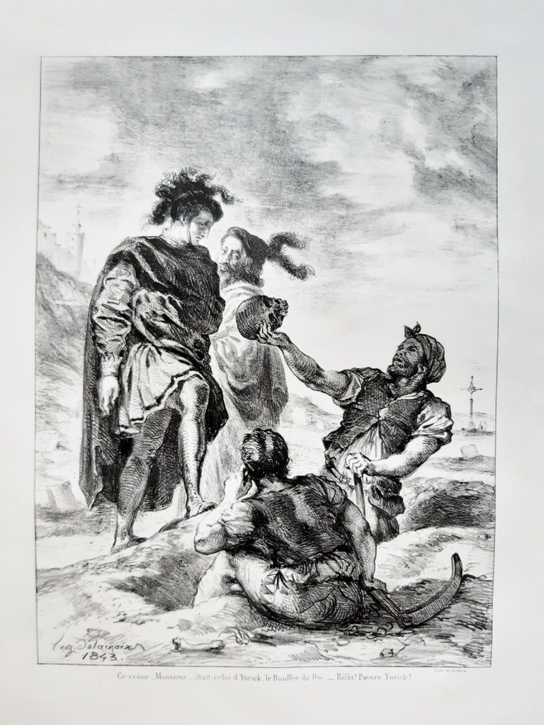 Eugène Delacroix - Hamlet - Original Lithographs by E. Delacroix - 1843 ...