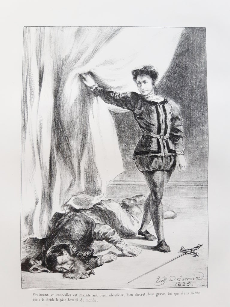 Eugène Delacroix - Hamlet - Original Lithographs by E. Delacroix - 1843 ...