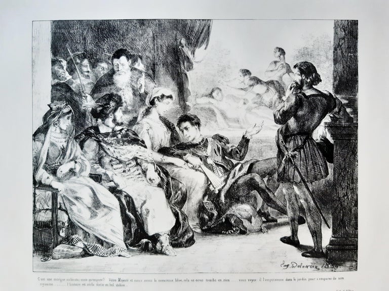 Eugène Delacroix - Hamlet - Original Lithographs by E. Delacroix - 1843 ...