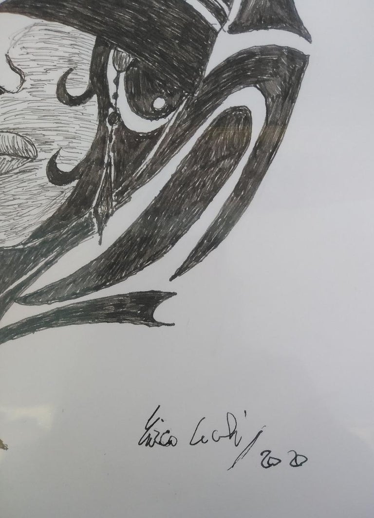 Enrico Josef Cucchi - Half Mask - Drawing by Enrico Josef Cucchi - 2020 ...