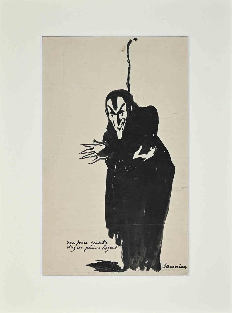 Unknown - Theatre Actor - Drawing - Mid-20th Century For Sale at 1stDibs