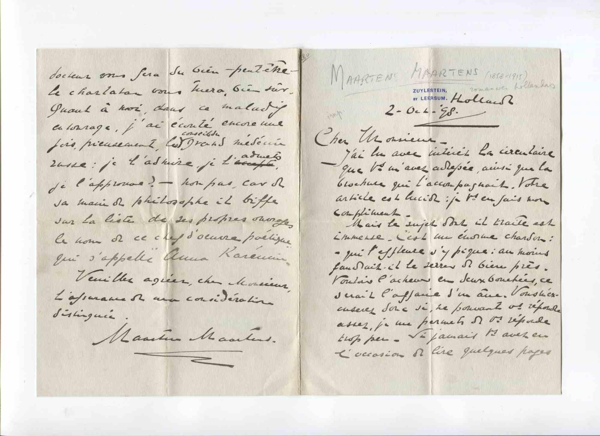 Unknown - Autograph Letter by Heinrich Gerhardt - Original Manuscript ...