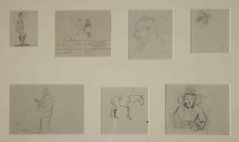 Unknown - Study of Figures - Original Drawing - Early 20th Century For ...