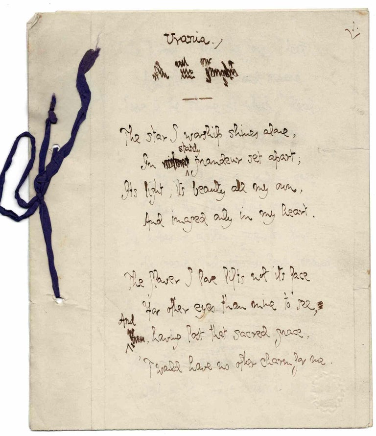 William Winter - Autograph Poem by William Winter - 1900s For Sale at ...