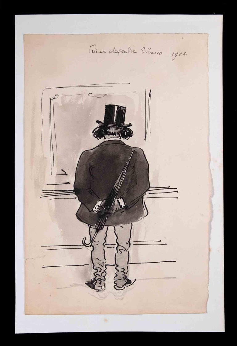 Unknown - Le Prince Alexandre Bibesco - Original Drawing - Early 20th ...