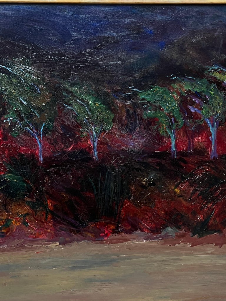 Pat Berger - "Trees in a Raging Wildfire" Expressionist Landscape Oil ...