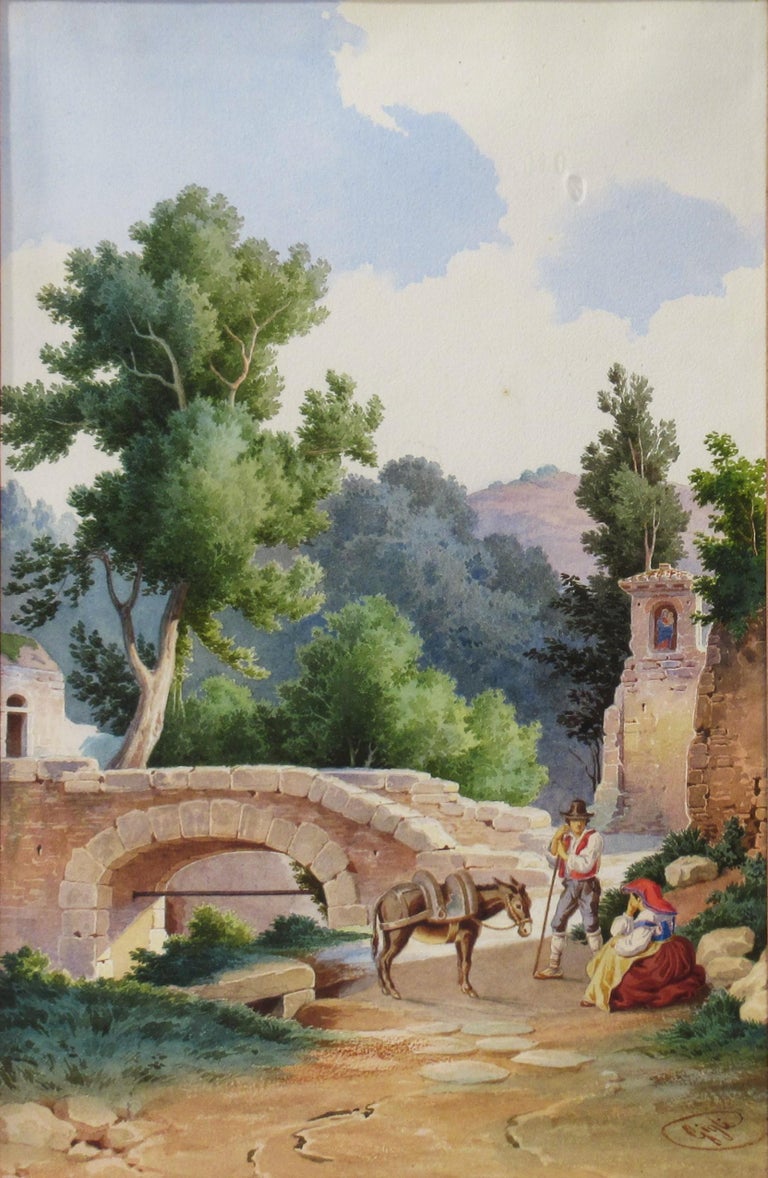 Roberto Gigli - Italian Village Scene II For Sale at 1stDibs