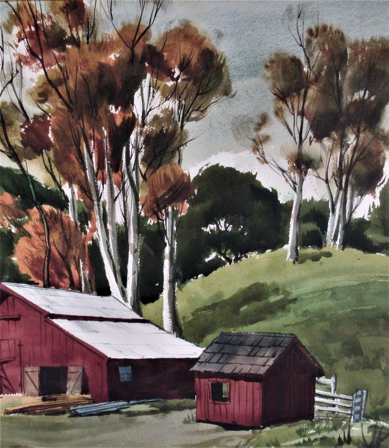 Frederick Cole - The Old Red Barn For Sale at 1stDibs