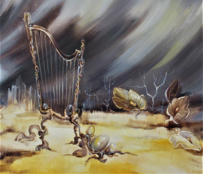 Iran Darroudi - Surrealist Landscape with Harp For Sale at 1stDibs ...