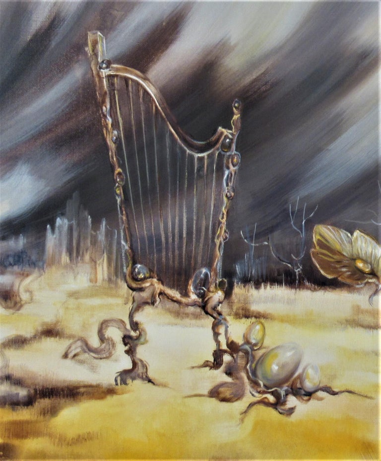 Iran Darroudi - Surrealist Landscape with Harp For Sale at 1stDibs | iran darroudi art for sale ...