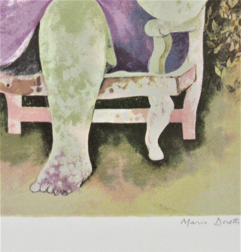 Mario Doretti - Girl on an Armchair For Sale at 1stDibs