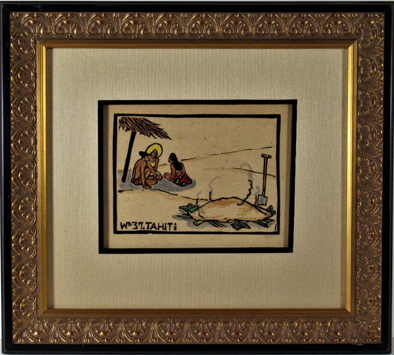 Wolfgang Wolff - Tahiti, Sur la Plage (Tahiti, On the Beach) at 1stDibs