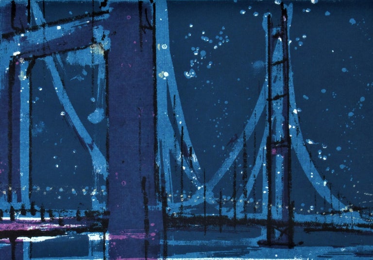 Robert Holdeman - Golden Gate Bridge, San Francisco, at Night For Sale ...