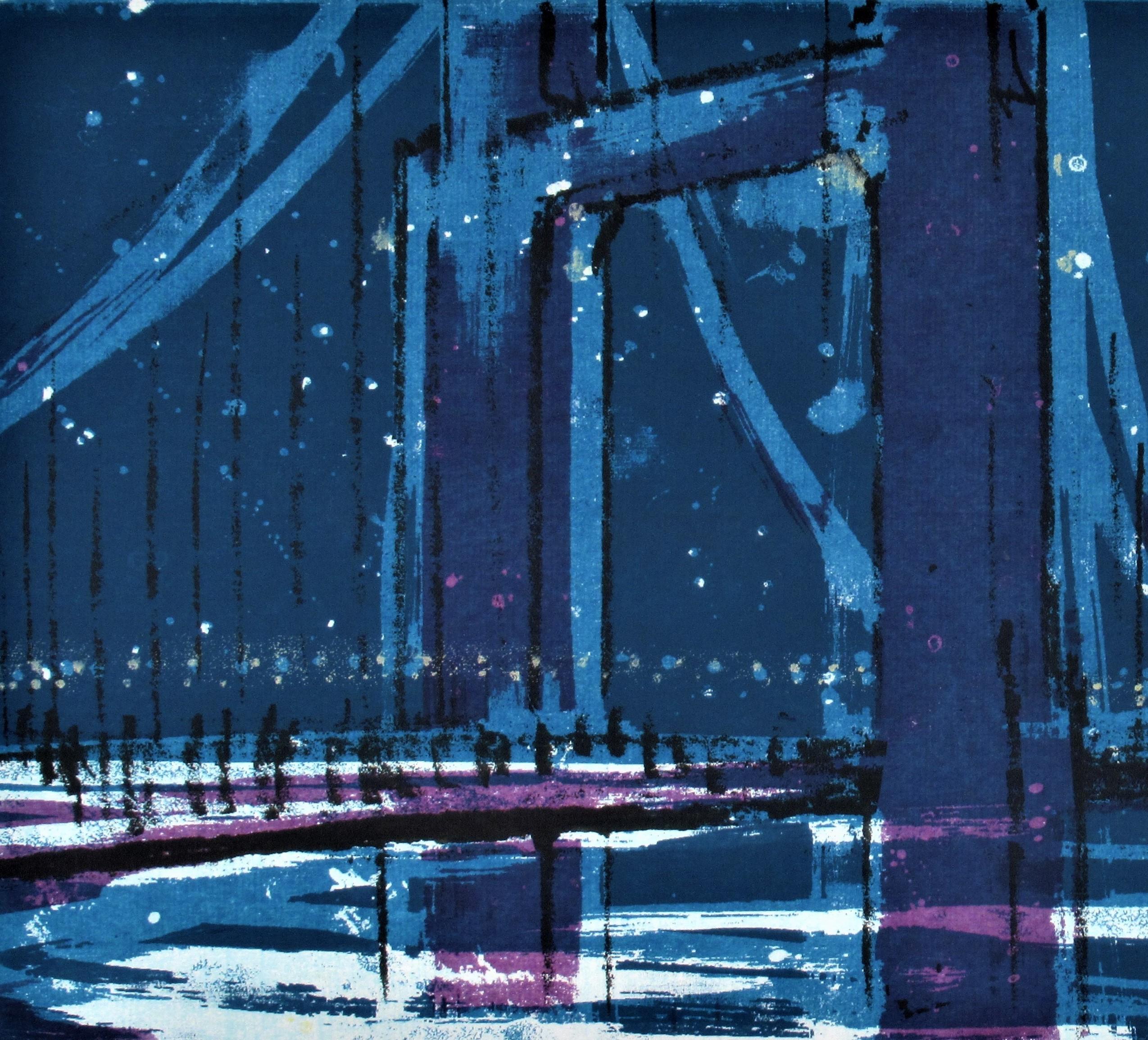 Robert Holdeman - Golden Gate Bridge, San Francisco, at Night For Sale ...