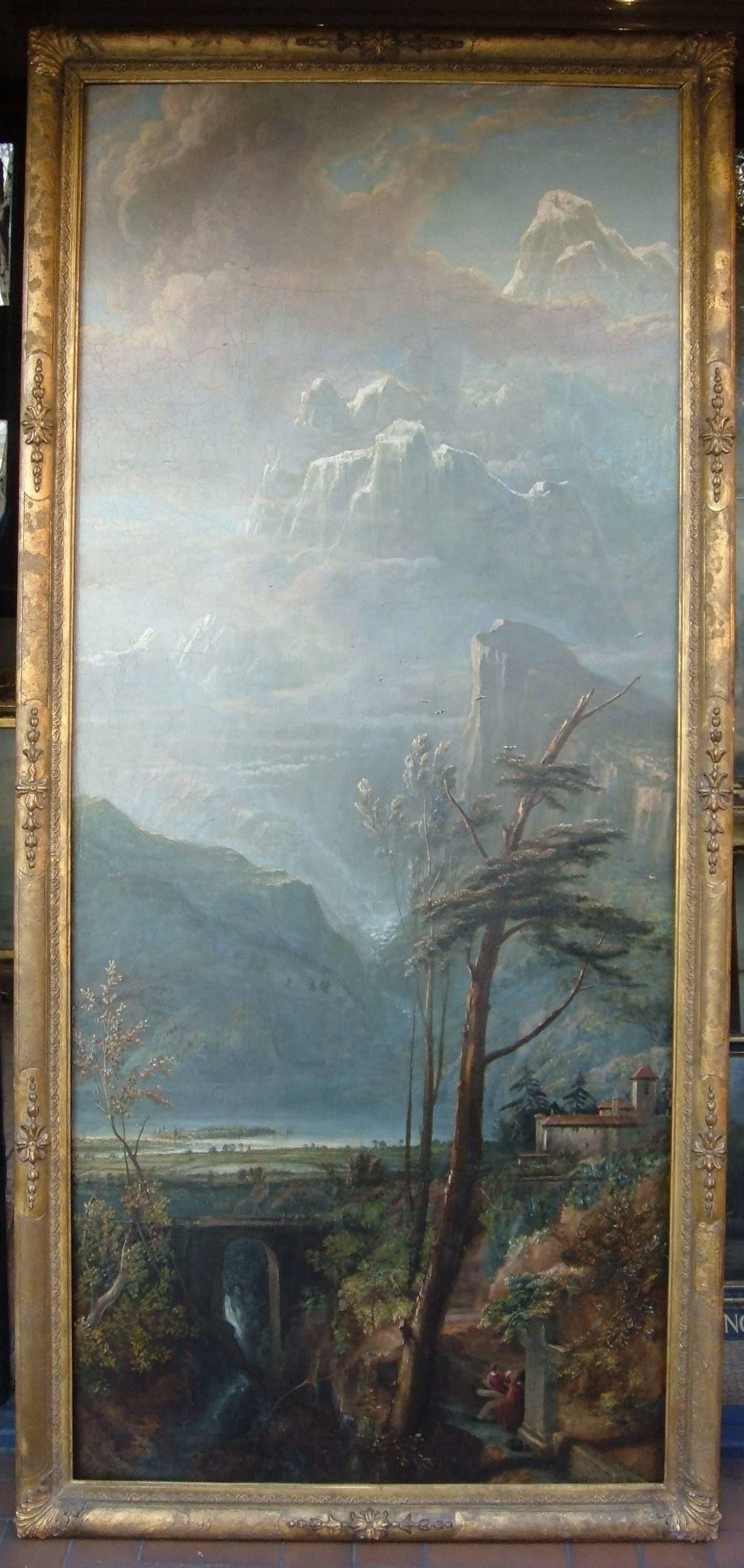 John Rawson Walker - 19th Century Oil Painting A Landscape View of Mont ...