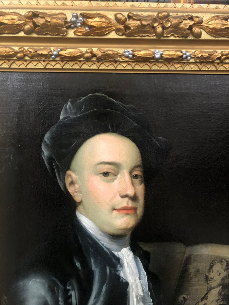 Thomas Gibson - 18th Century Portrait of George Vertue with an ...