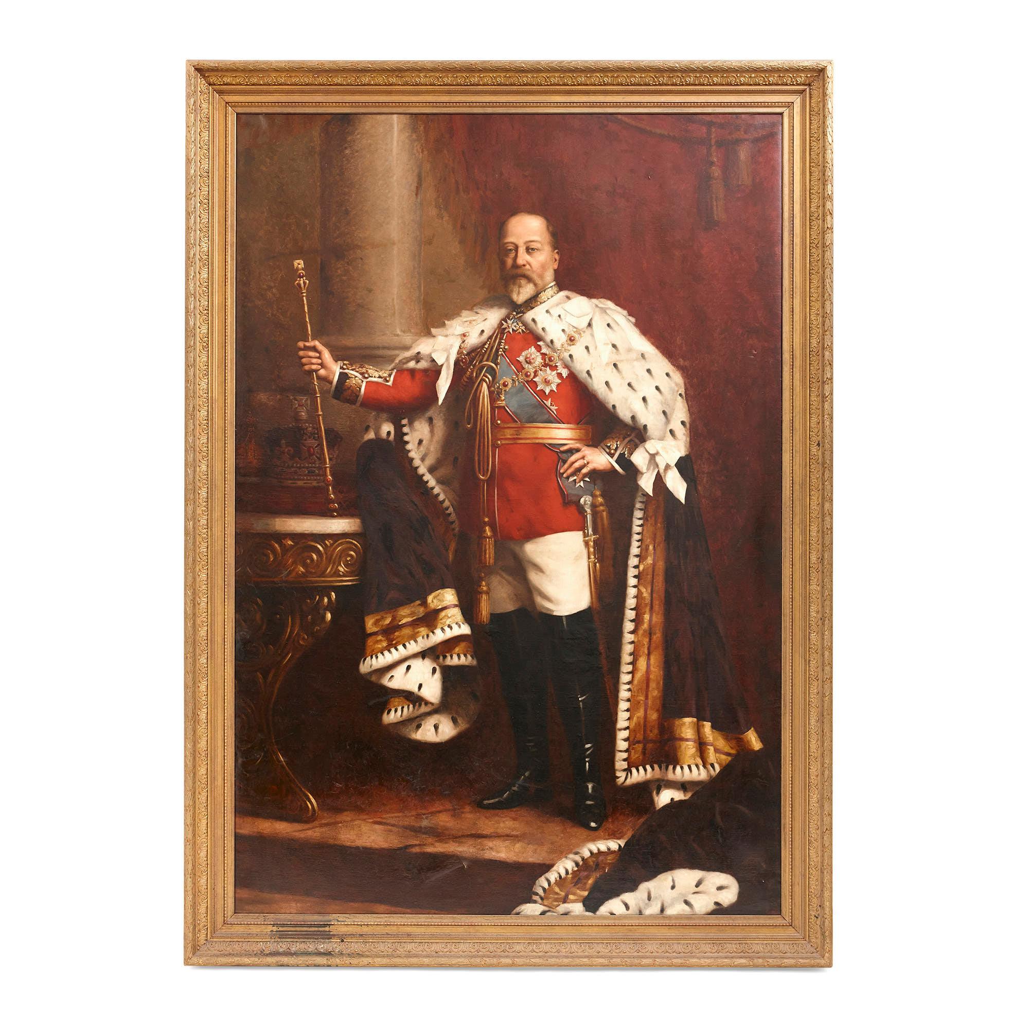 Charles Willis - Large portrait painting of Edward VII after Fildes For ...