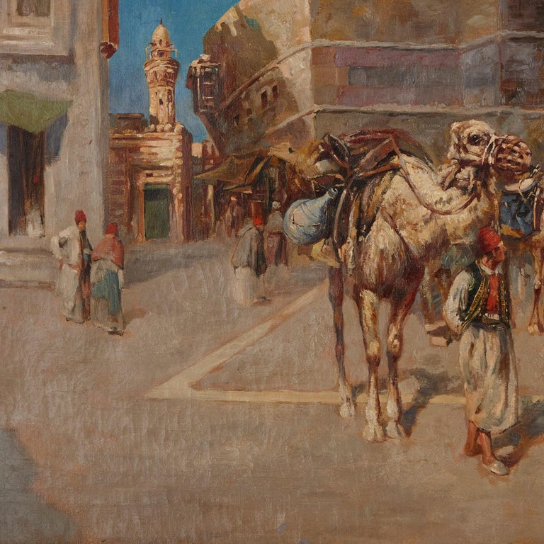 O. F. Perrota - Antique Orientalist painting of Middle Eastern scene ...