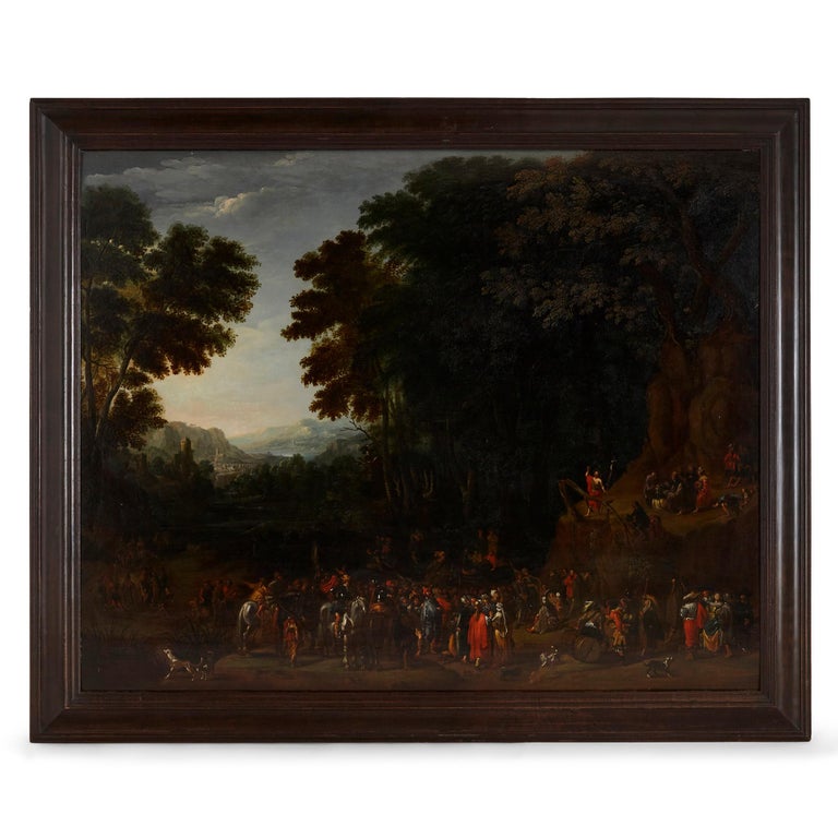 Johannes Jakob Hartmann - Two oil on panel Old Master landscape ...