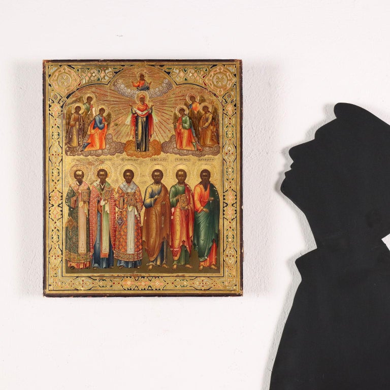 Unknown - Orthodox Icon with Riza Tempera on Wood Greece XVIII-XIX ...