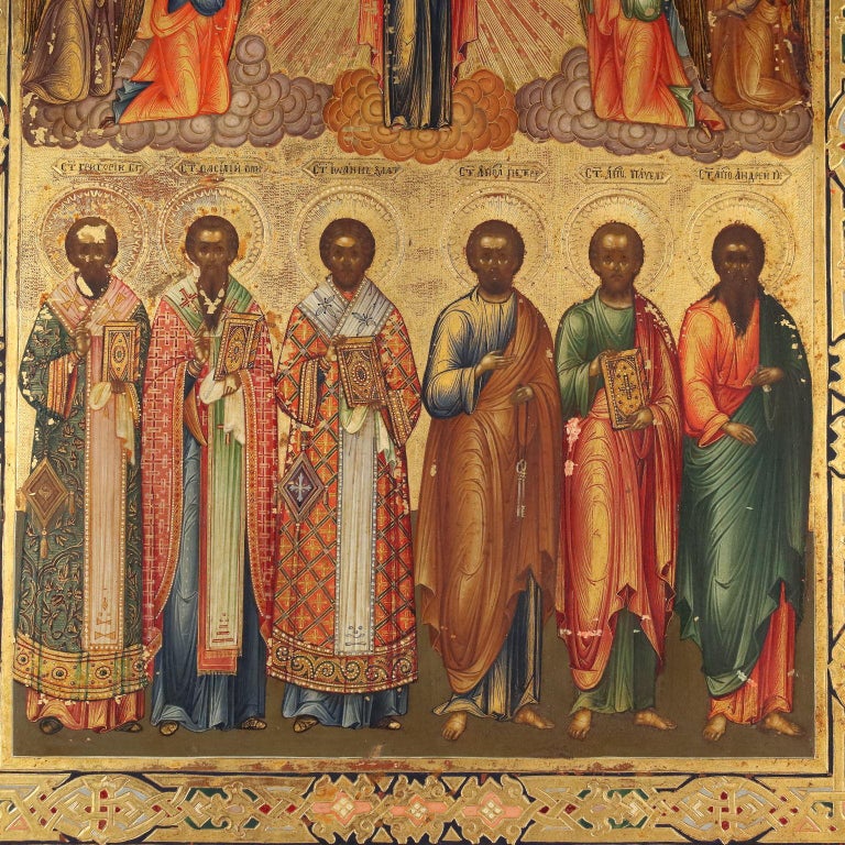 Unknown - Orthodox Icon with Riza Tempera on Wood Greece XVIII-XIX ...