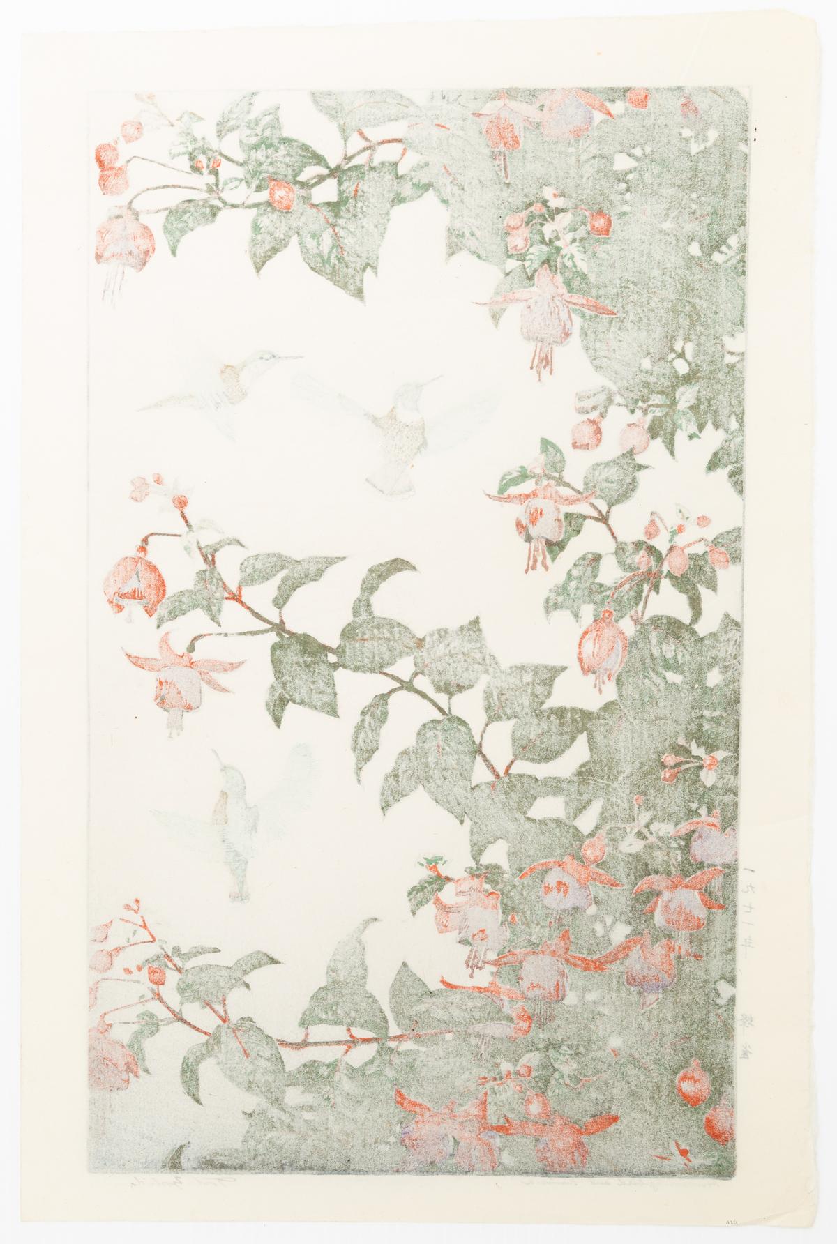 Toshi Yoshida 1 - Toshi Yoshida, Original Woodblock Print, Hummingbird ...