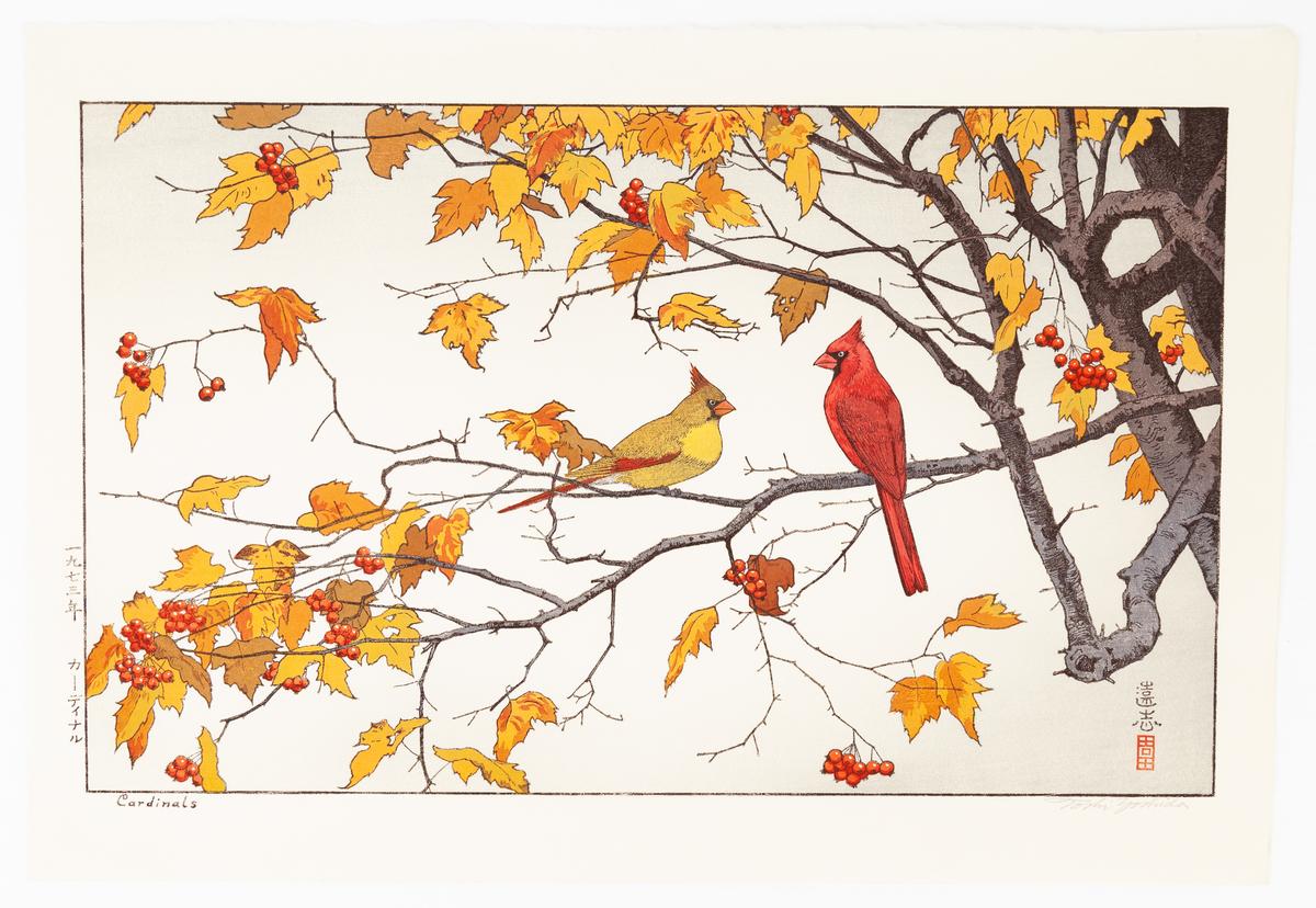 Toshi Yoshida 1 - Toshi Yoshida, Cardinals, Late Autumn, Original ...