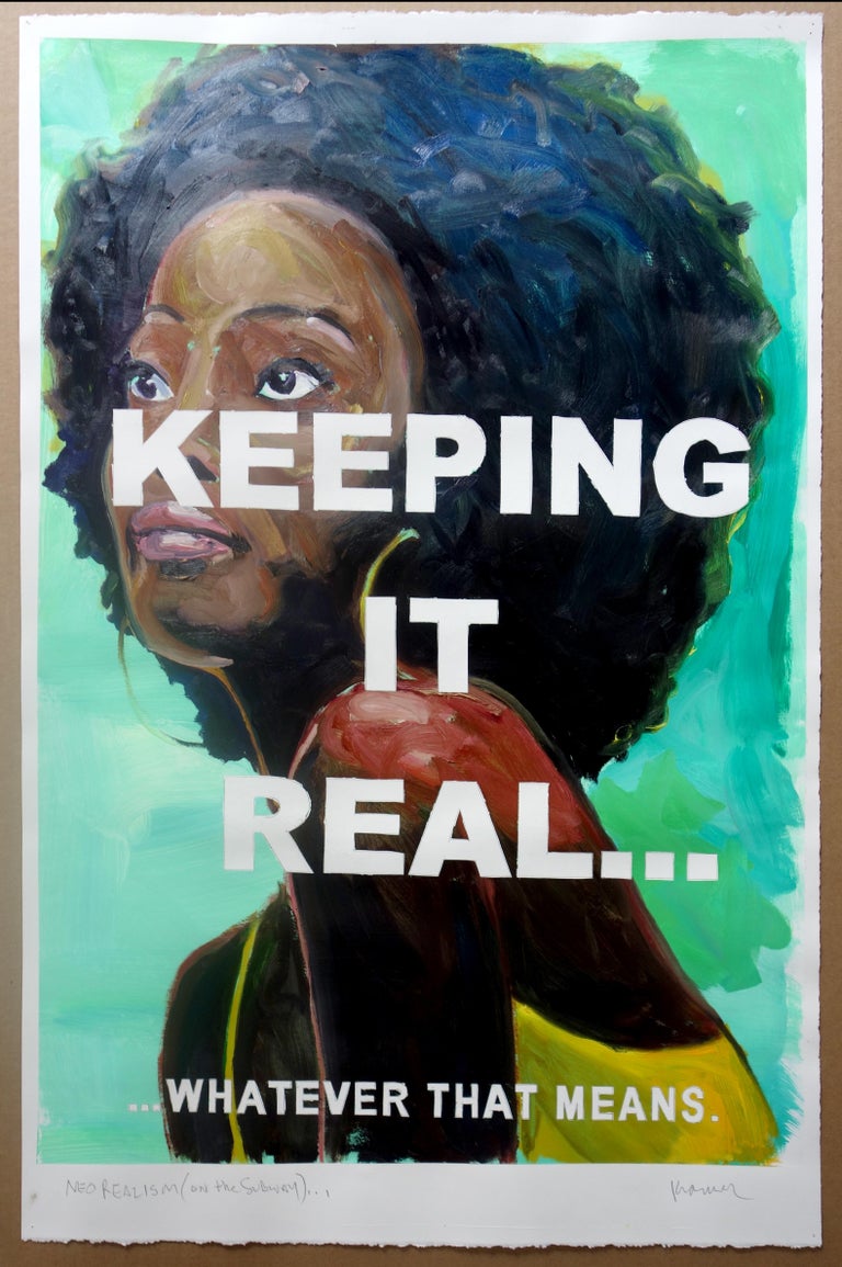 David Kramer - "NeoRealism (on the Subway)" conceptual, text based work ...