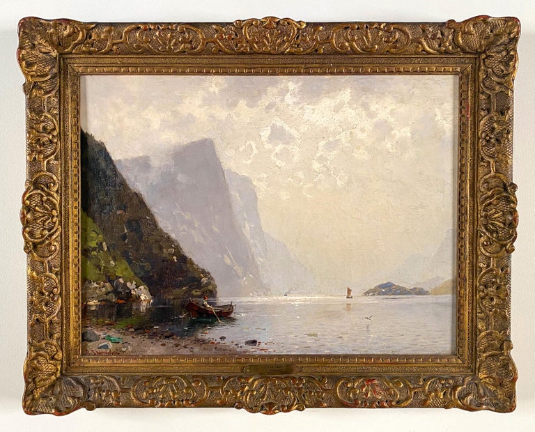 George Anton Rasmussen - Morning Haze on the Fjord at 1stDibs