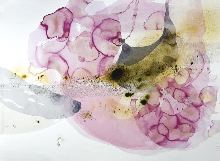 Ana Zanic - Ana Zanic "Blush Nebula W-2021-5-17" - Abstract watercolor ...