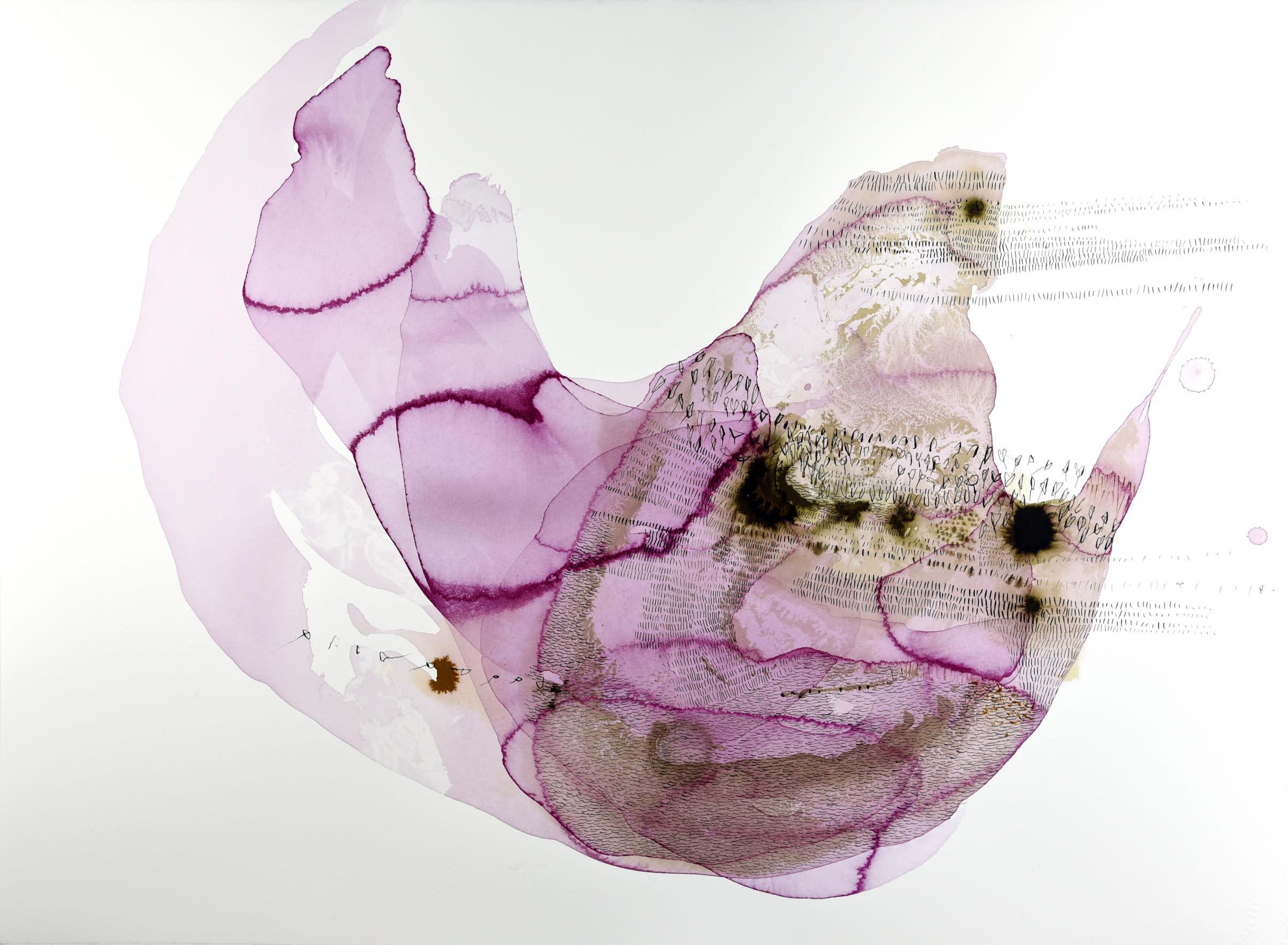 Ana Zanic - Ana Zanic "Blush Nebula W-2021-5-17" - Abstract watercolor ...