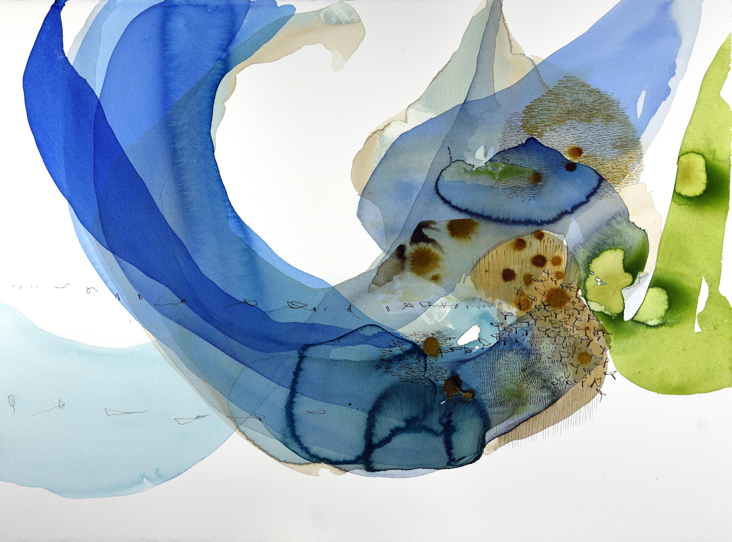 Ana Zanic - Ana Zanic "Origin Aqueous (W-2022-3-2)" - Large Abstract ...