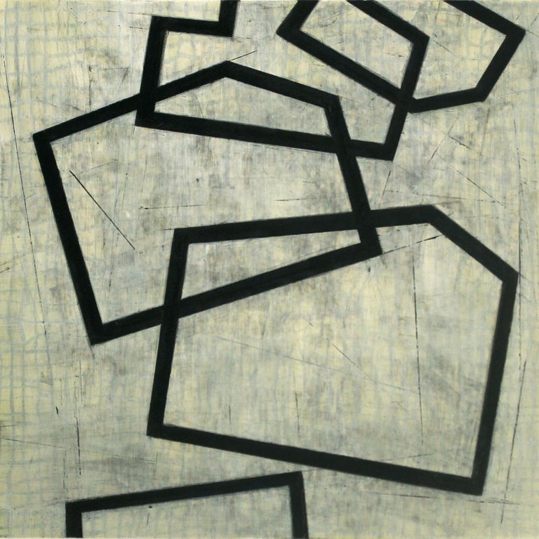 Steven Baris - Steven Baris "Toppling A1" - Oil on Mylar painting For ...