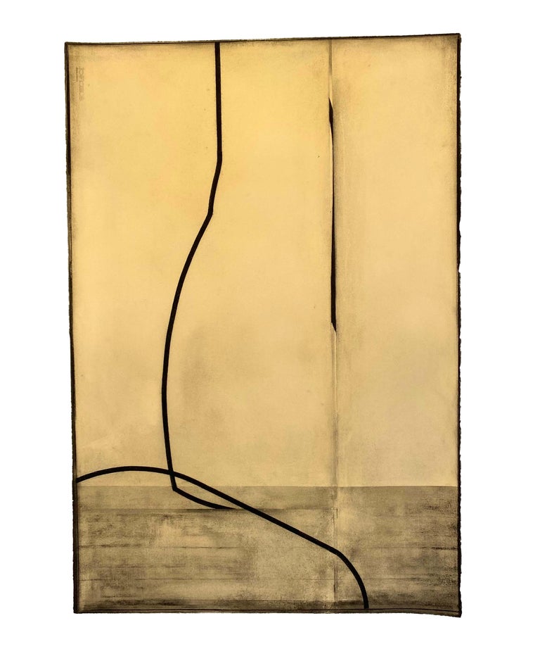 Daniel Brice - Daniel Brice "Figure/Pacific #10" Charcoal and Acrylic ...