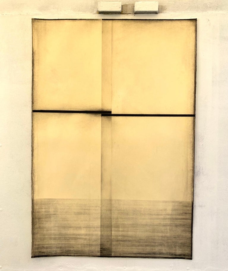 Daniel Brice - Daniel Brice "Figure/Pacific #1" Charcoal and Acrylic on ...