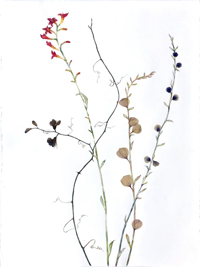 Marilla Palmer - Marilla Palmer "Elegantly Leaning" -- Mixed Media ...