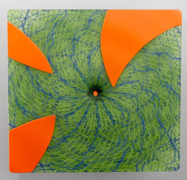 Joshua Bernbaum - Extroverre Green with Carved Orange Face For Sale at ...