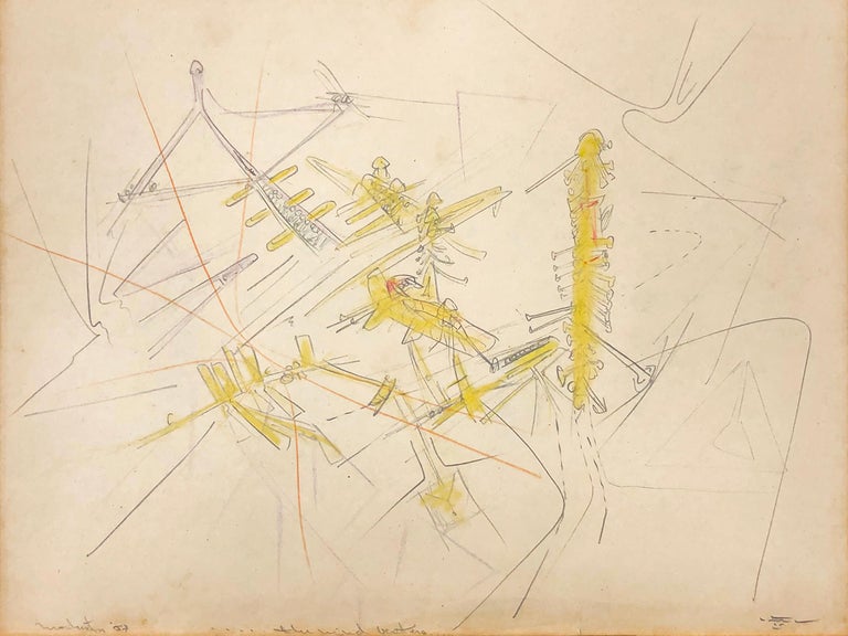 Roberto Matta - THE MIND BEATENS (ORIGINAL DRAWING) For Sale at 1stDibs